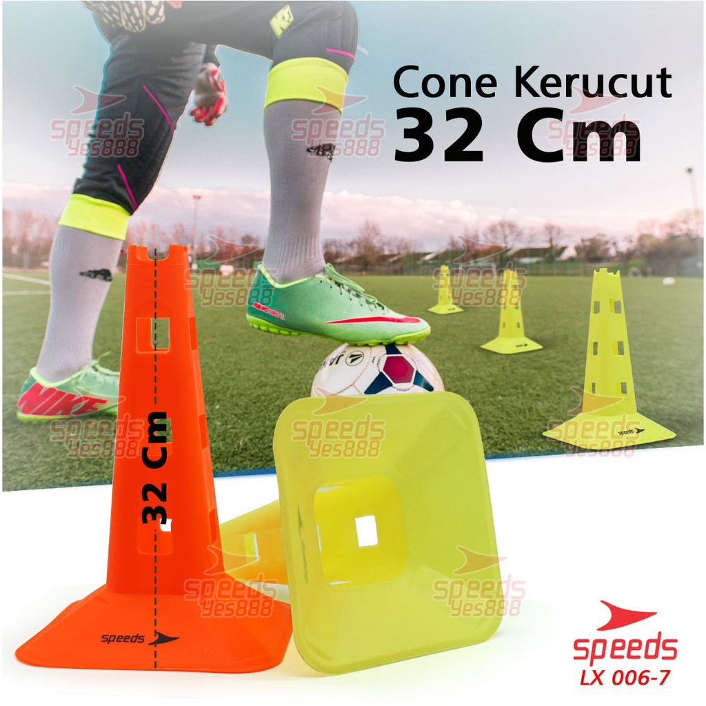 Jual SPEEDS Cone Kerucut Untuk Latihan Olahraga Futsal/Sepak Bola 32cm ...