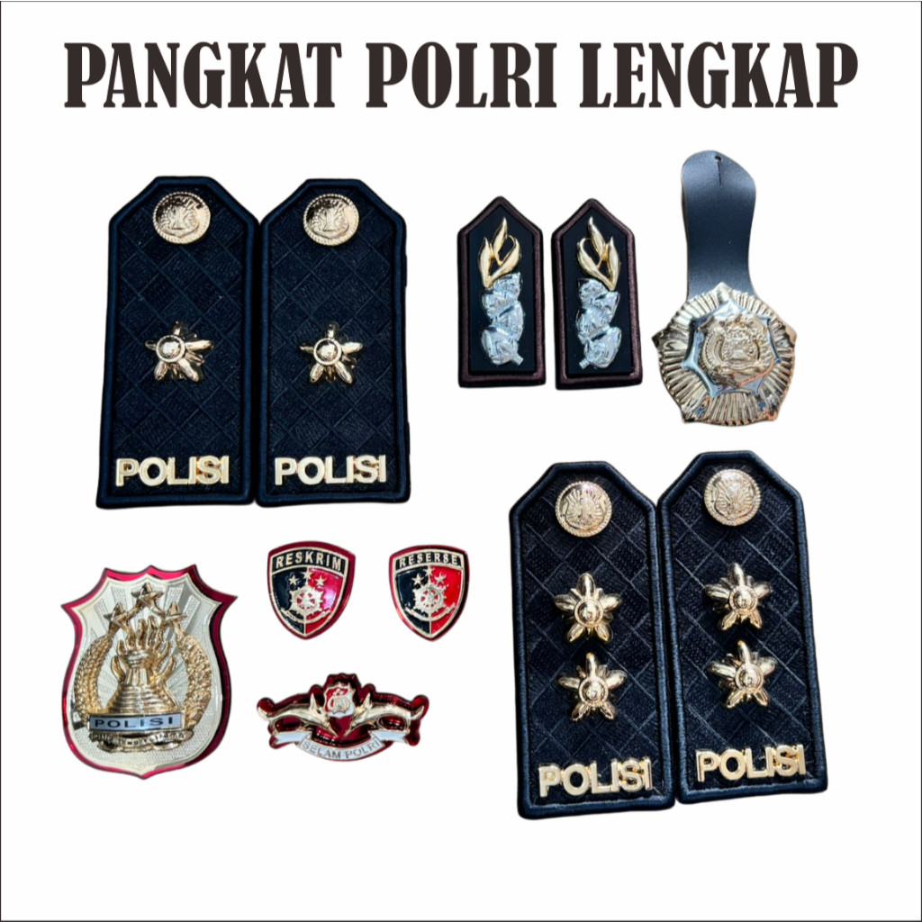 Jual ATRIBUT DINAS PANGKAT PDU POLRI KOMPOL AKBP PIN MONOGRAM ...