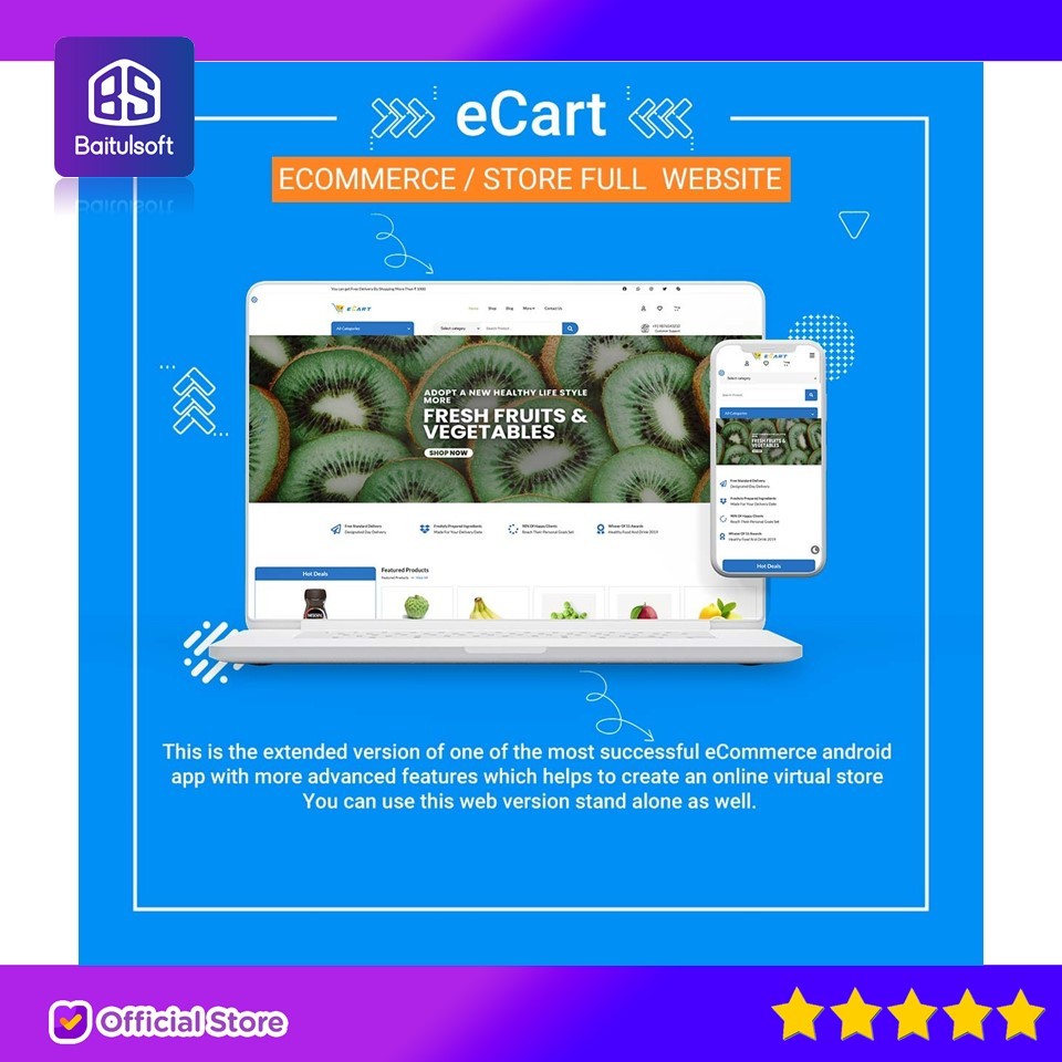 Jual SOURCE CODE APLIKASI ECART WEB- ECOMMERCE STORE WEBSITE WITH LARAVEL | Shopee Indonesia