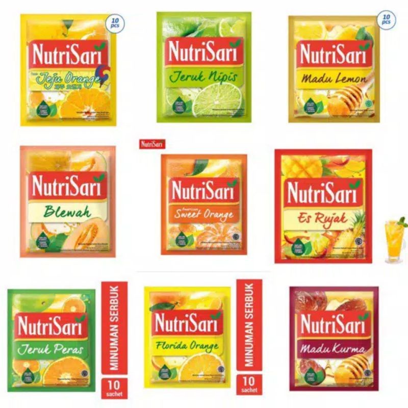 Jual Nutrisari Sachet 14 Gram Isi 10 Pcs | Shopee Indonesia