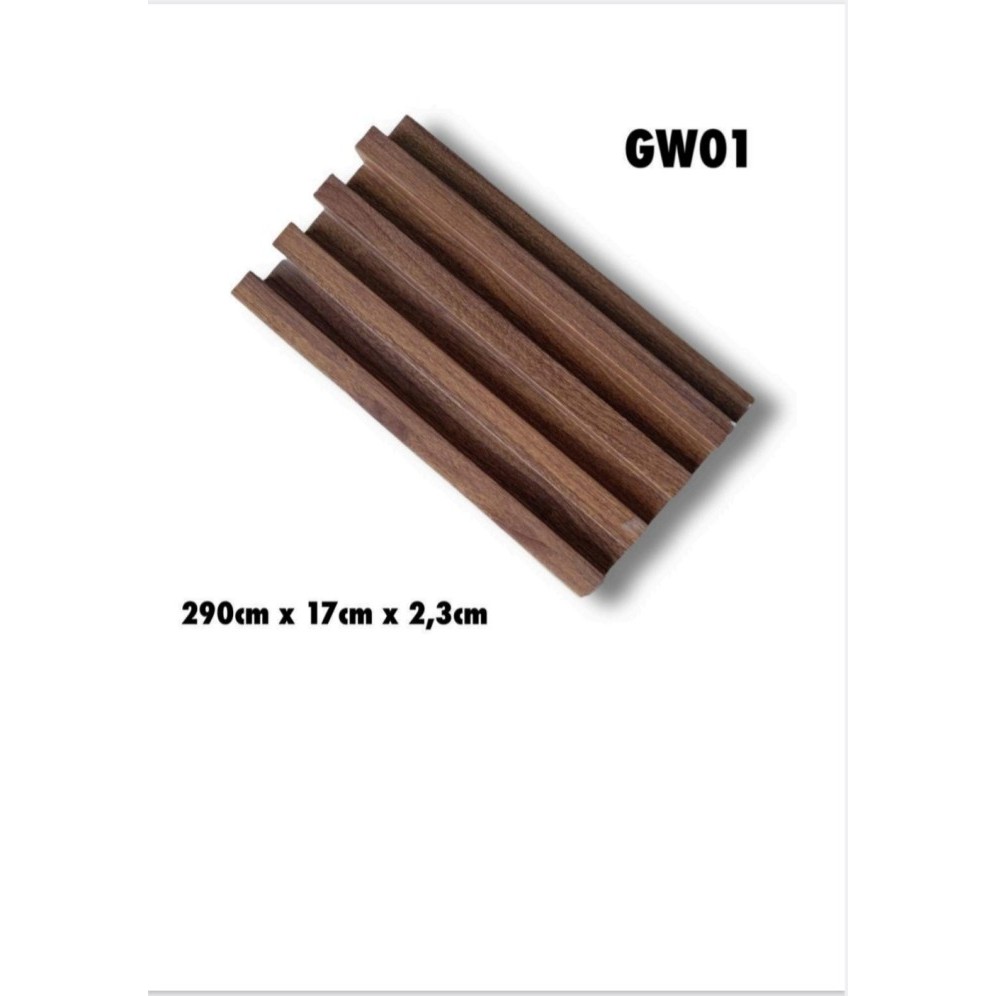 Jual Hodaa Wood Panel WPC / Wall Panel PVC Kisi Kisi Kayu Motif Kayu 145cm x 16cm - GW 01 ...