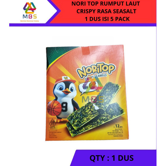 Jual NORITOP CRISPY SEAWEED RASA BARBEQUE BBQ SNACK CEMILAN RUMPUT LAUT ...