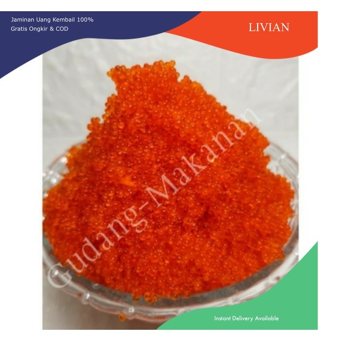 Jual lv Tobiko Orange / Flying Fish Roe 500gr | Shopee Indonesia