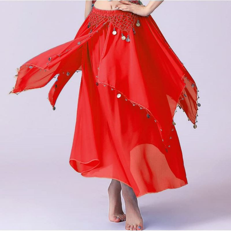 Jual Rok Tari Perut Belly Dance Skirt Coin Sifon Kostum Tari Indian ...