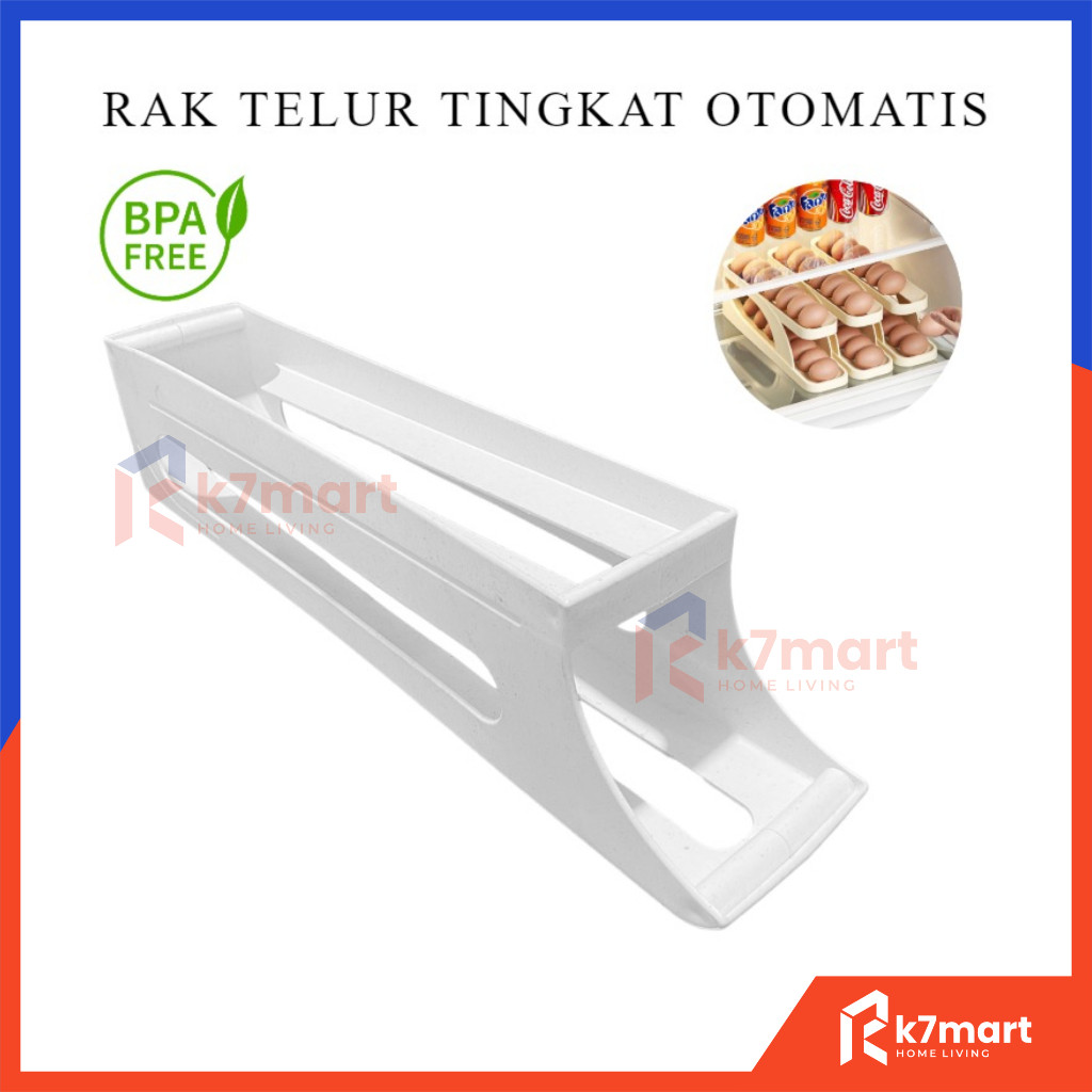 Jual K7MART RAK TELUR 2 TINGKAT OTOMATIS TEMPAT PENYIMPANAN TELUR ...