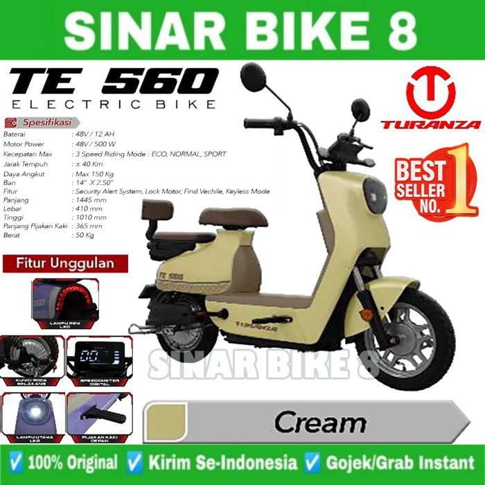 Jual Sepeda Listrik TURANZA TE 560 BY PACIFIC 500 Watt Electric E Bike | Shopee Indonesia