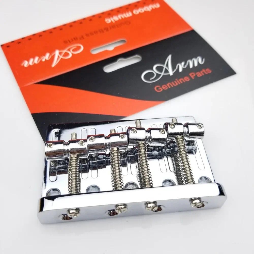 Jual Four 4 Strings Chrome silver Electric Bass Bridge tailpiece 19mm ...