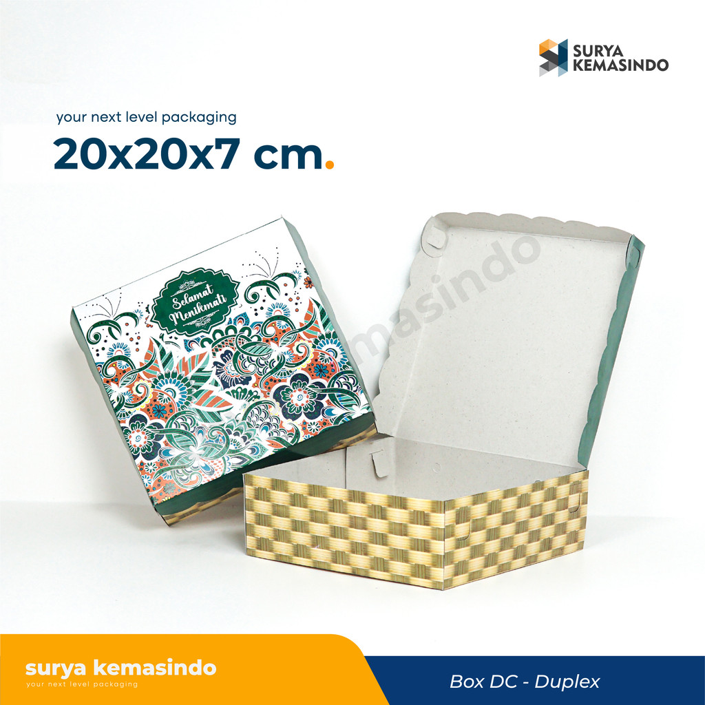 Jual Box 20x20x7 -R10 (Paket 10 pcs) Kardus/Karton/Duplex/KotakNasi ...
