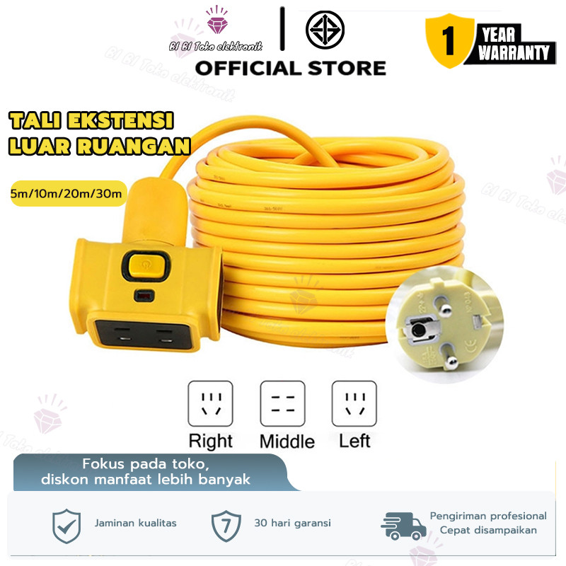 Jual Extension Cord Extra-long Plug-in Strip 5M/10M/20M/30M Electric ...