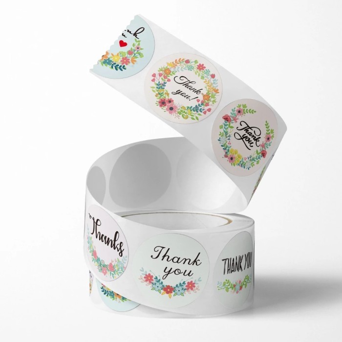 Jual Sticker Stiker Tempel Tempelan Thank You Terima Kasih Seal Label ...