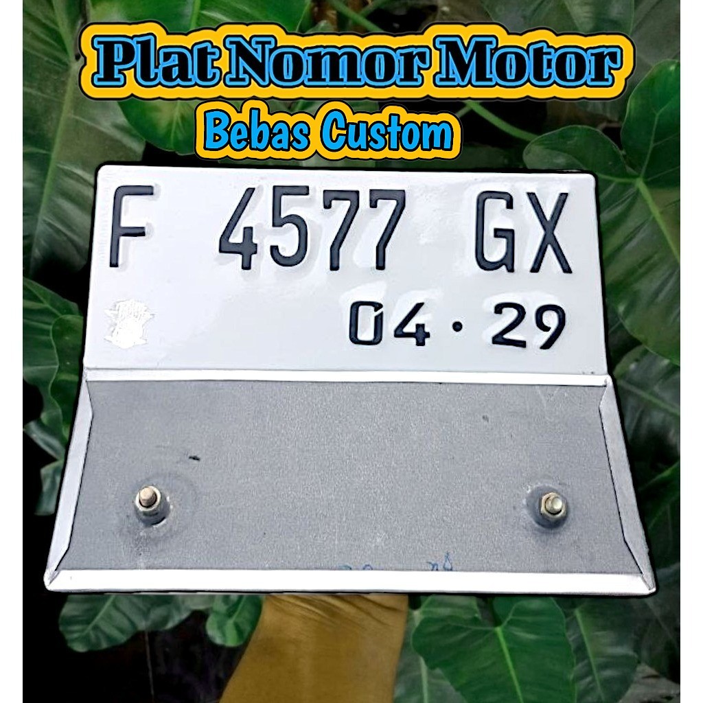 Jual Bikin Custom Plat nomor Motor Putih Font Terbaru 1 Pcs | Shopee ...