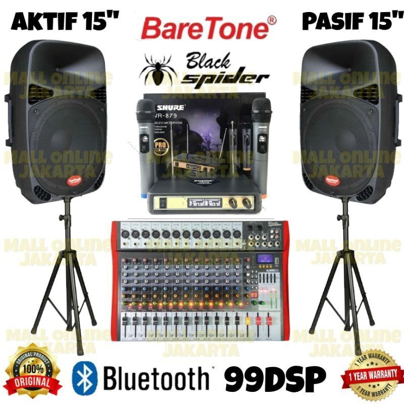 Jual Paket Speaker aktif 15 inch mixer 12 channel pasif sound system aktive pasive | Shopee ...