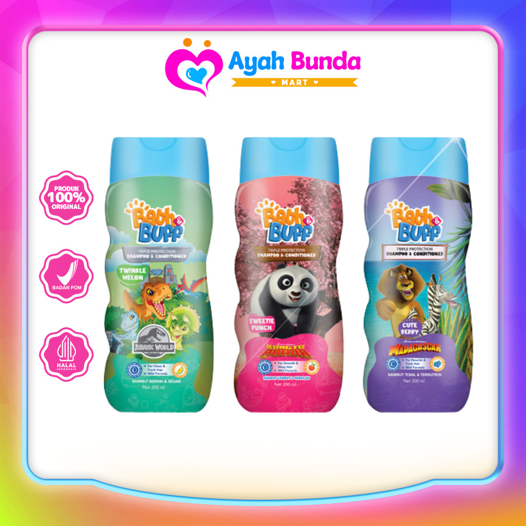 Jual Bath & Buff Shampoo and Conditioner Series 200ml - Bath and Buff ...