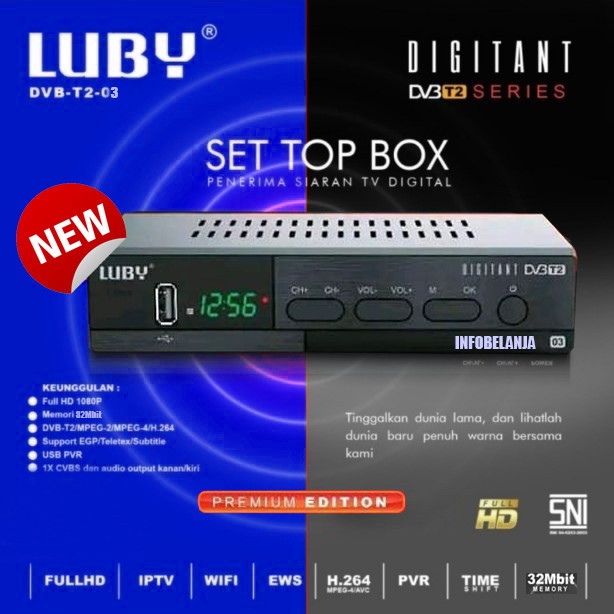 Jual Set Top Box Receiver Tv Luby DVB-T2-03 STB Digital Full HD SNI | Shopee Indonesia