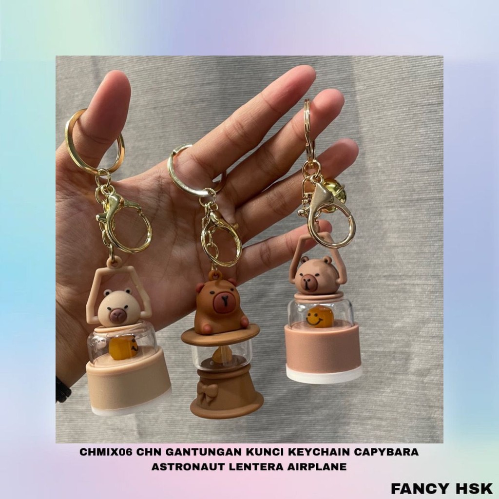 Jual CHN GANTUNGAN KUNCI KEYCHAIN CAPYBARA ASTRONAUT LENTERA AIRPLANE ...