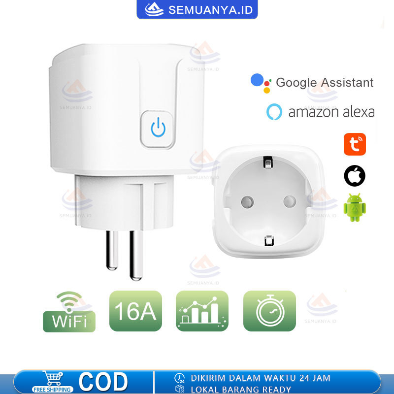 Jual WiFi Smart Plug 16A Wireless Saklar with Colokan Energy Monitoring ...