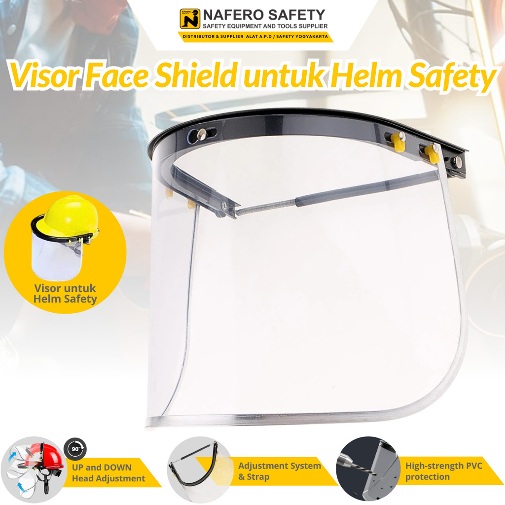 Jual Visor untuk Helm Proyek Tipe Clear Bening Adjustment Face Shield ...