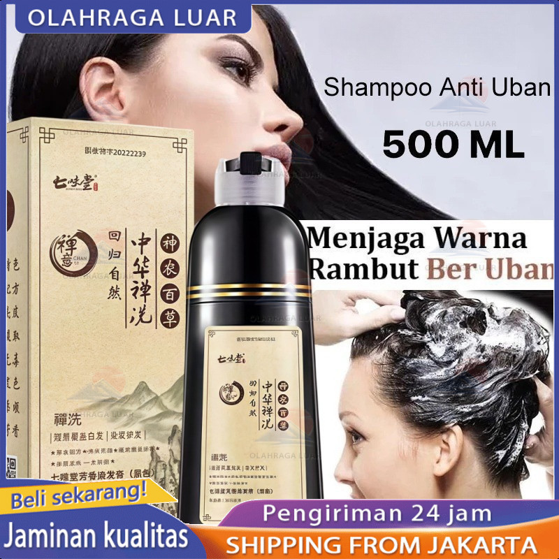 Jual Shampo Penghitam Rambut Black Hair Shampoo Uban Menjadi Hitam ...