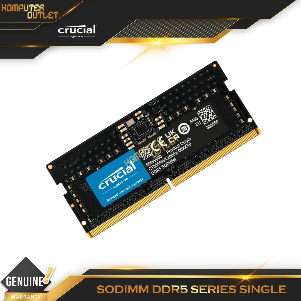 Jual Crucial SoDimm DDR5 16GB (1x16GB) 5600 Mhz CL46 Ram Laptop ...