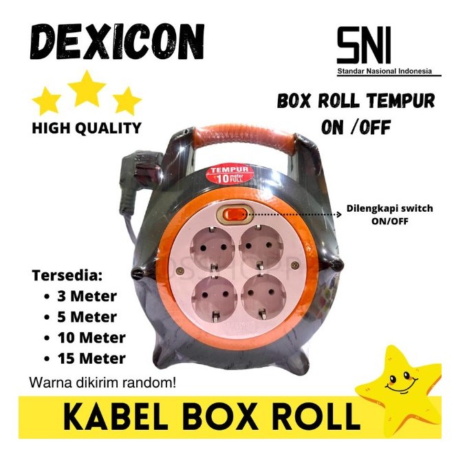Jual KABEL ROLL 10 METER FULL TEMPUR / Box Kabel SNI DEXICON / Kabel ...