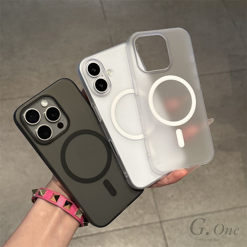 Jual Ultra-thin frosted transparent magnet casing hp for case iphone 14 pro max 11 13 16 12 13 ...