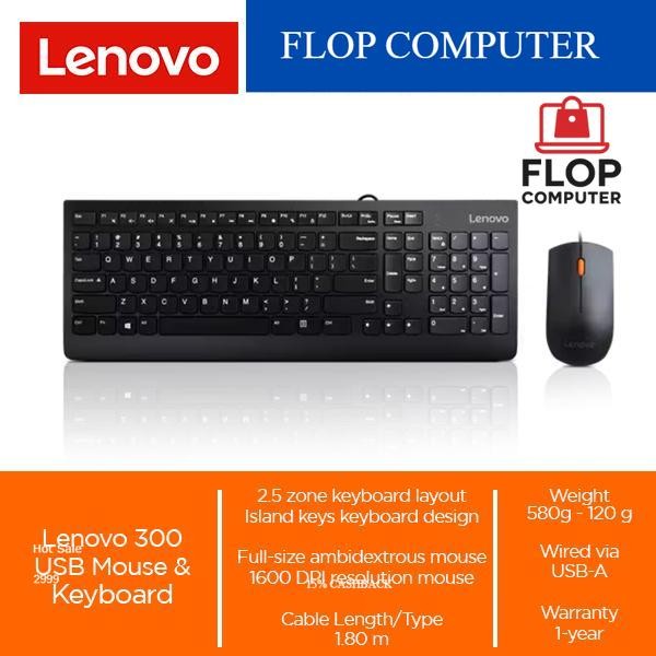 Jual Lenovo 300 USB Combo Keyboard & Mouse | Shopee Indonesia