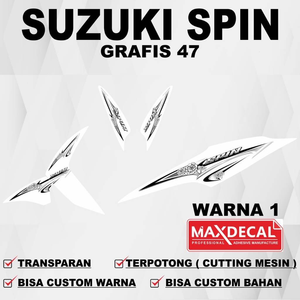 Jual COD [COD] STIKER TRANSPARAN STRIPING TRANSPARAN UV STIKER Spin ...