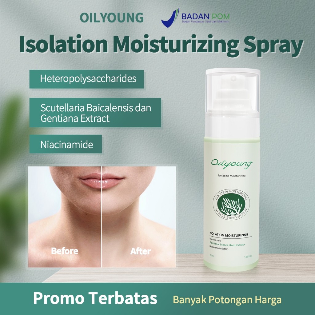 Jual Beli 2 gratis 1 BPOM Isolation Moisturizing Spray Niacinamide ...