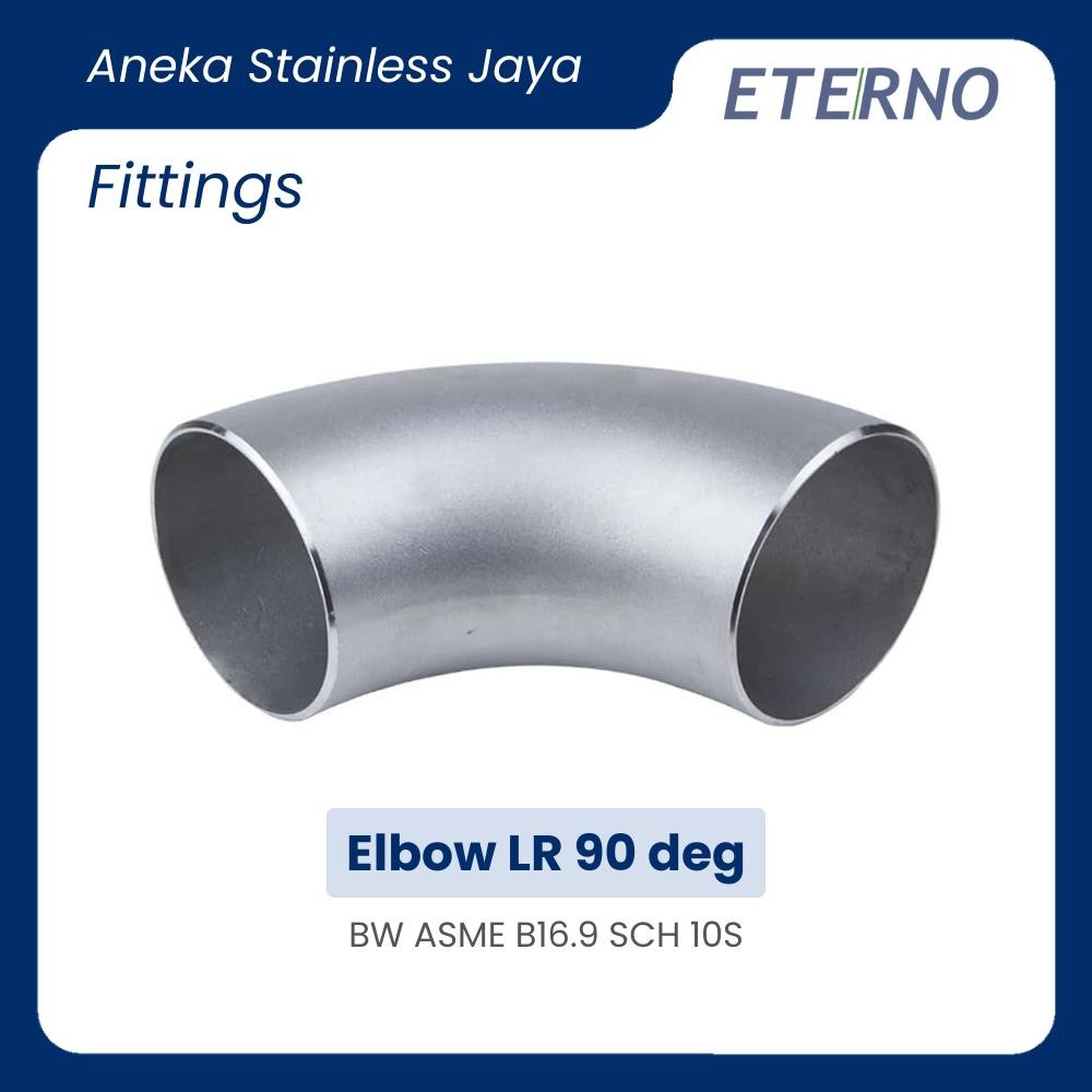 Jual ETERNO 90 DEG LR ELBOW BW ASME B16.9 SCH 10S A403-WP304 WELDED ...