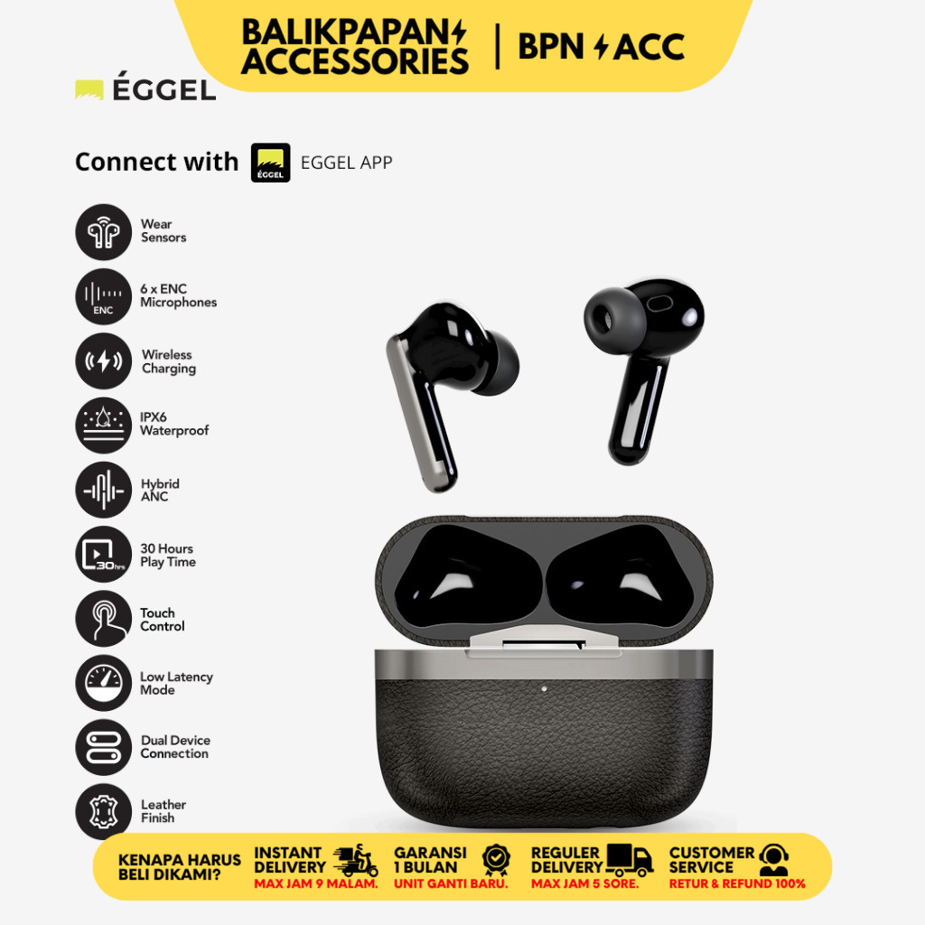 Jual Eggel QuietBuds 3 Hybrid ANC + ENC TWS Bluetooth Earphone | Shopee ...