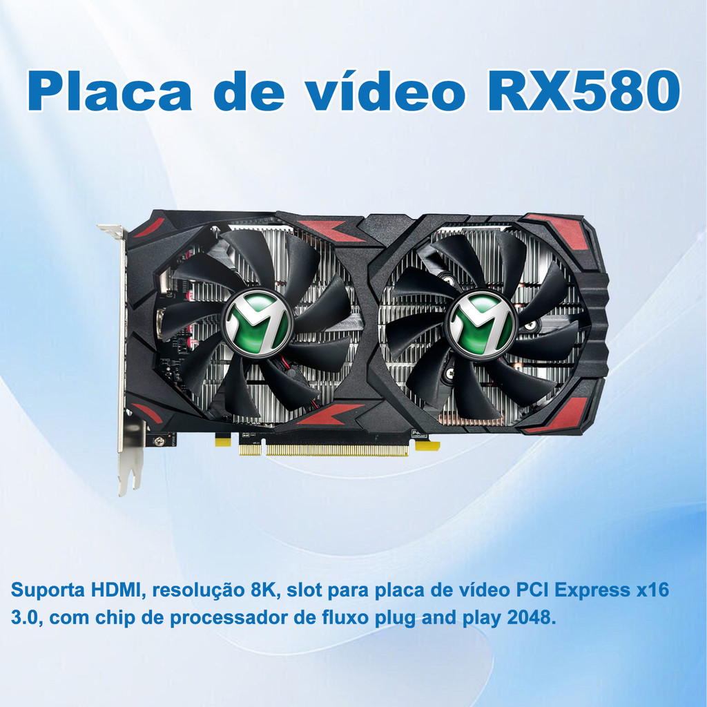 Jual MAXSUN AMD RX 580 8GB 2048SP 6Pin Placa De Video Gaming Graphics ...