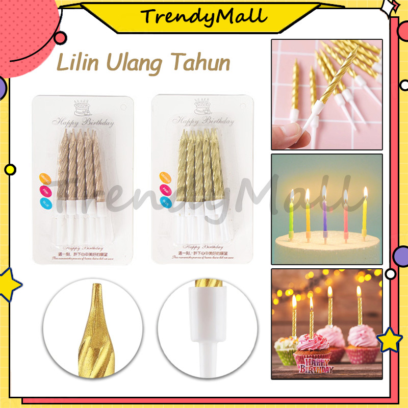 Jual Warna Warni Lilin Ultah Mini 10 in 1 Candle/ Spiral Candle Mini ...