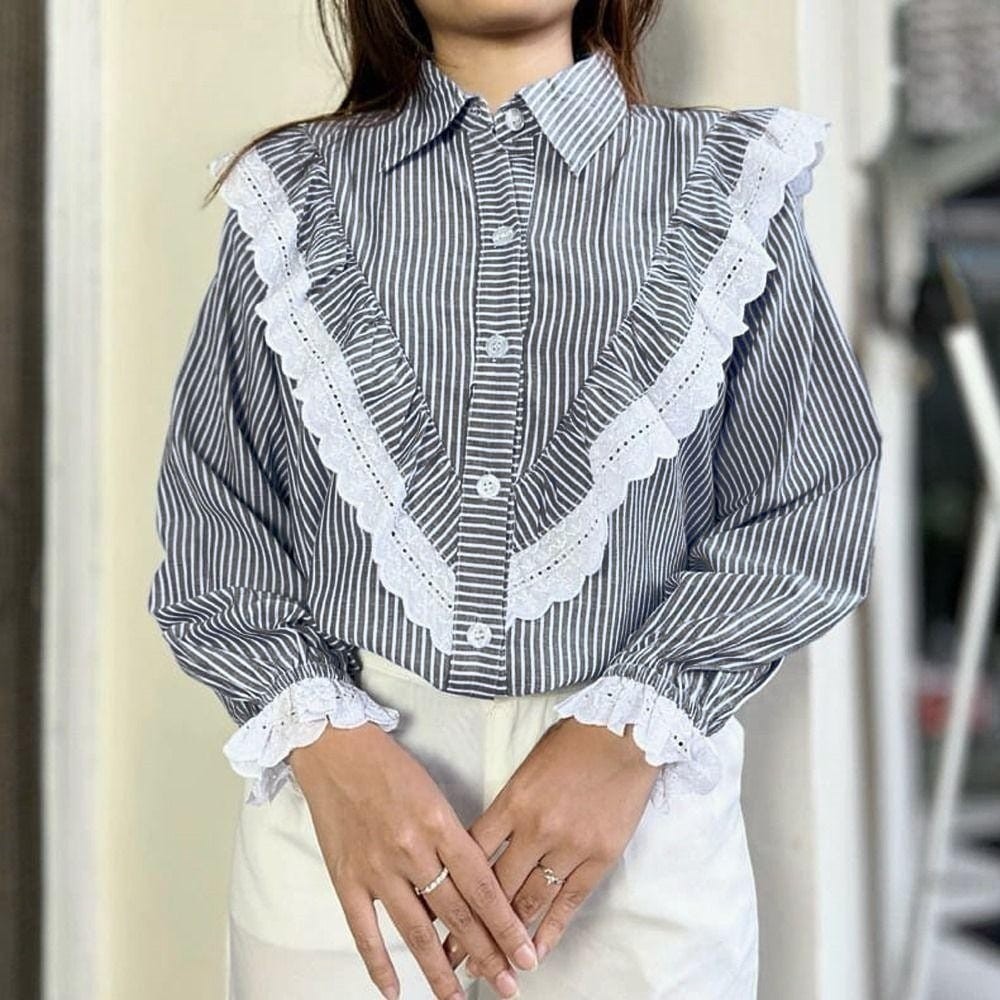 Jual Vallina Outfit - Dalmi Top Atasan Kemeja Wanita Muslim Matt Katun ...