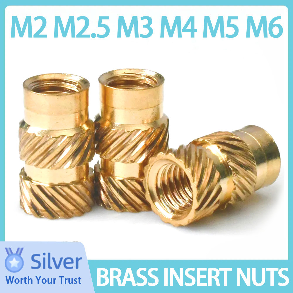 Jual M2 M2.5 M3 M4 M5 M6 Brass Insert Nut Hot Melt Knurled Embed ...