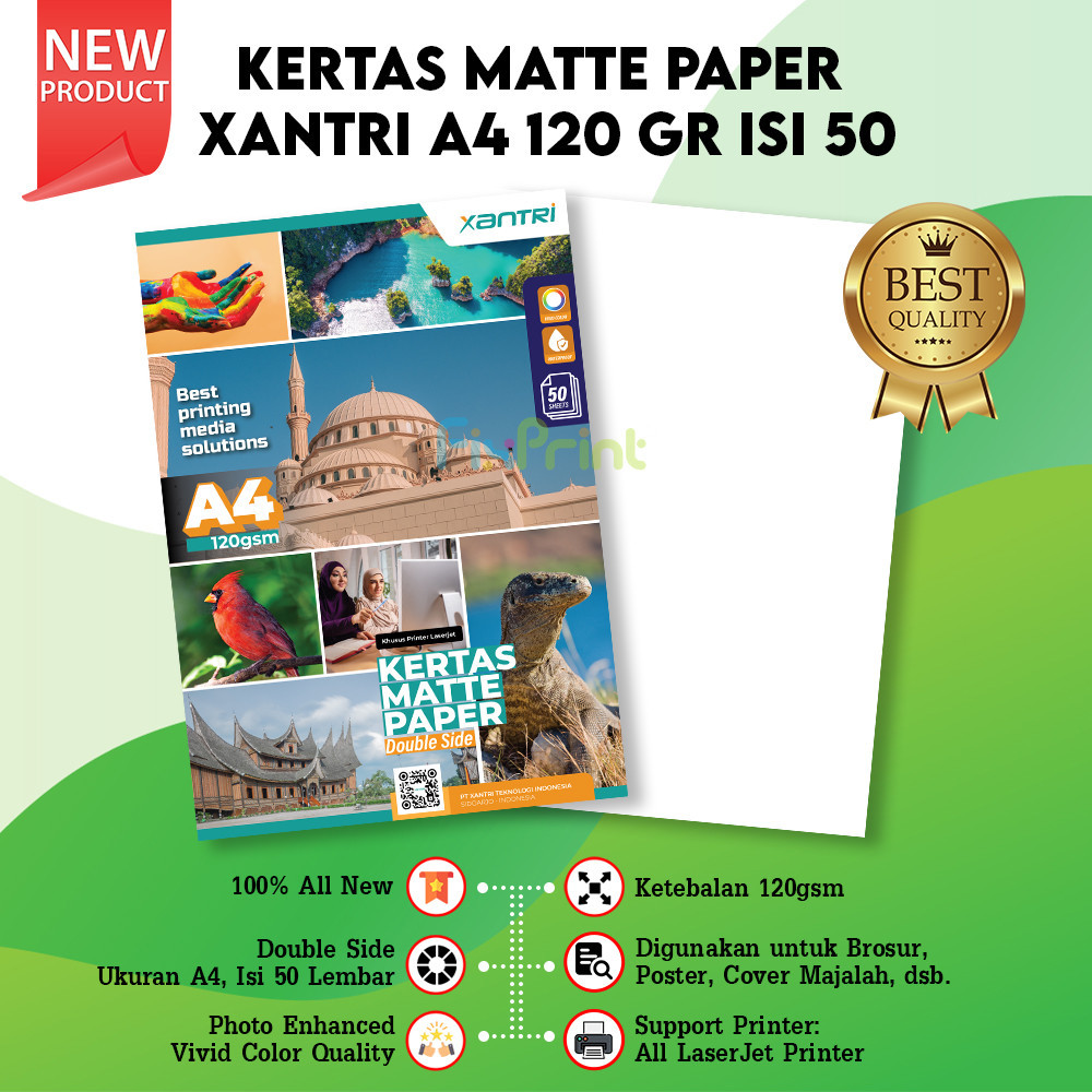 Jual Kertas Matte Paper Double Side A4 120gsm - Kertas Matte A4 50 ...