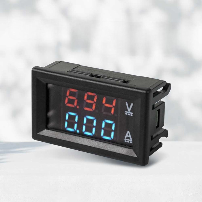 Jual Buzper Dual Combo Voltmeter Ammeter Volt Ampere Amper Meter LED 6 ...