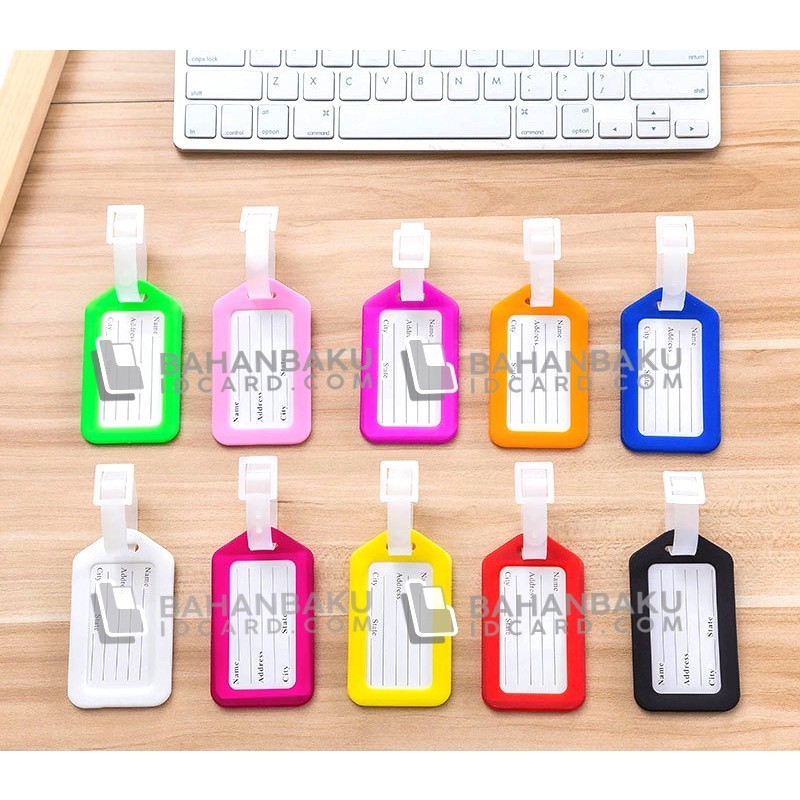 Jual luggage tag gantungan Koper Tas Label Nama name tage Bahan Plastik ...