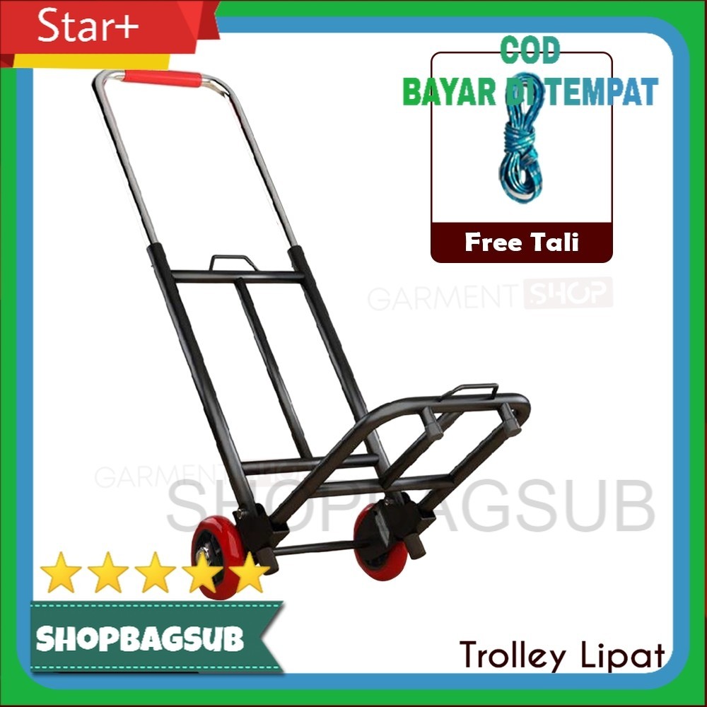 Jual Troli Lipat Besi Trolley Tarik Dorong Aqua Galon Dorongan ...