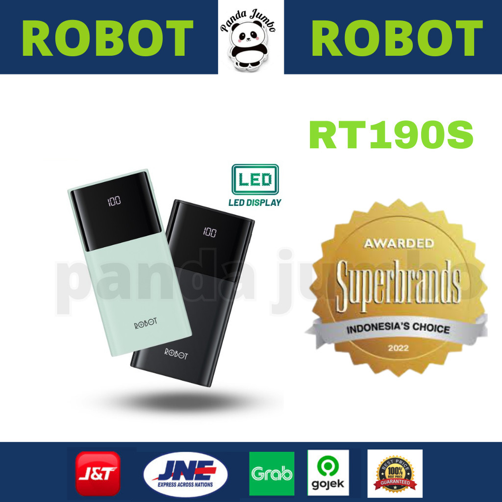 Jual ROBOT RT190S POWERBANK 10.000MAH DUAL OUTPUT LED (PJ) | Shopee ...