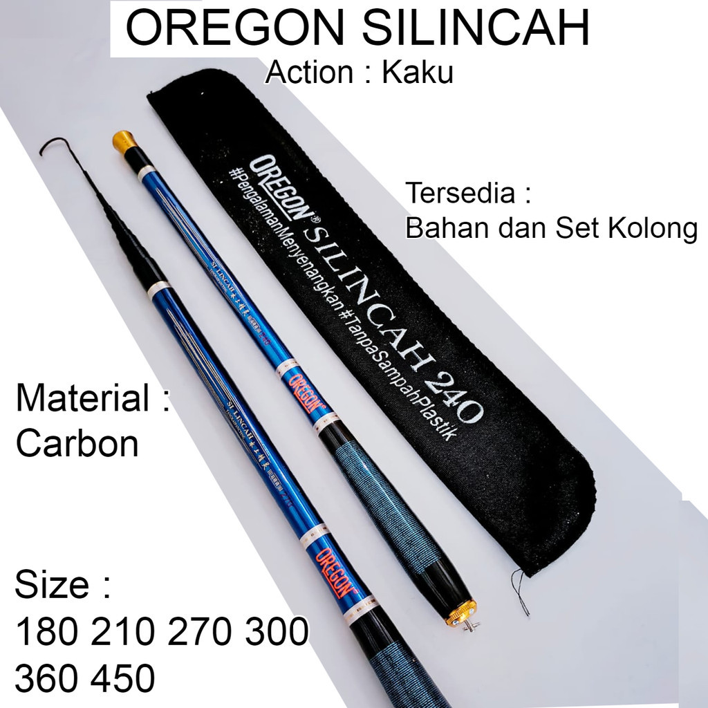 Jual Joran Pancing Tegek Oregon Silincah 180 210 240 270 300 360 450 ...