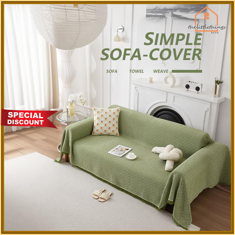 Jual Little Things COD Selimut Sofa Katun Linen / Penutup Sofa Dua Sisi ...