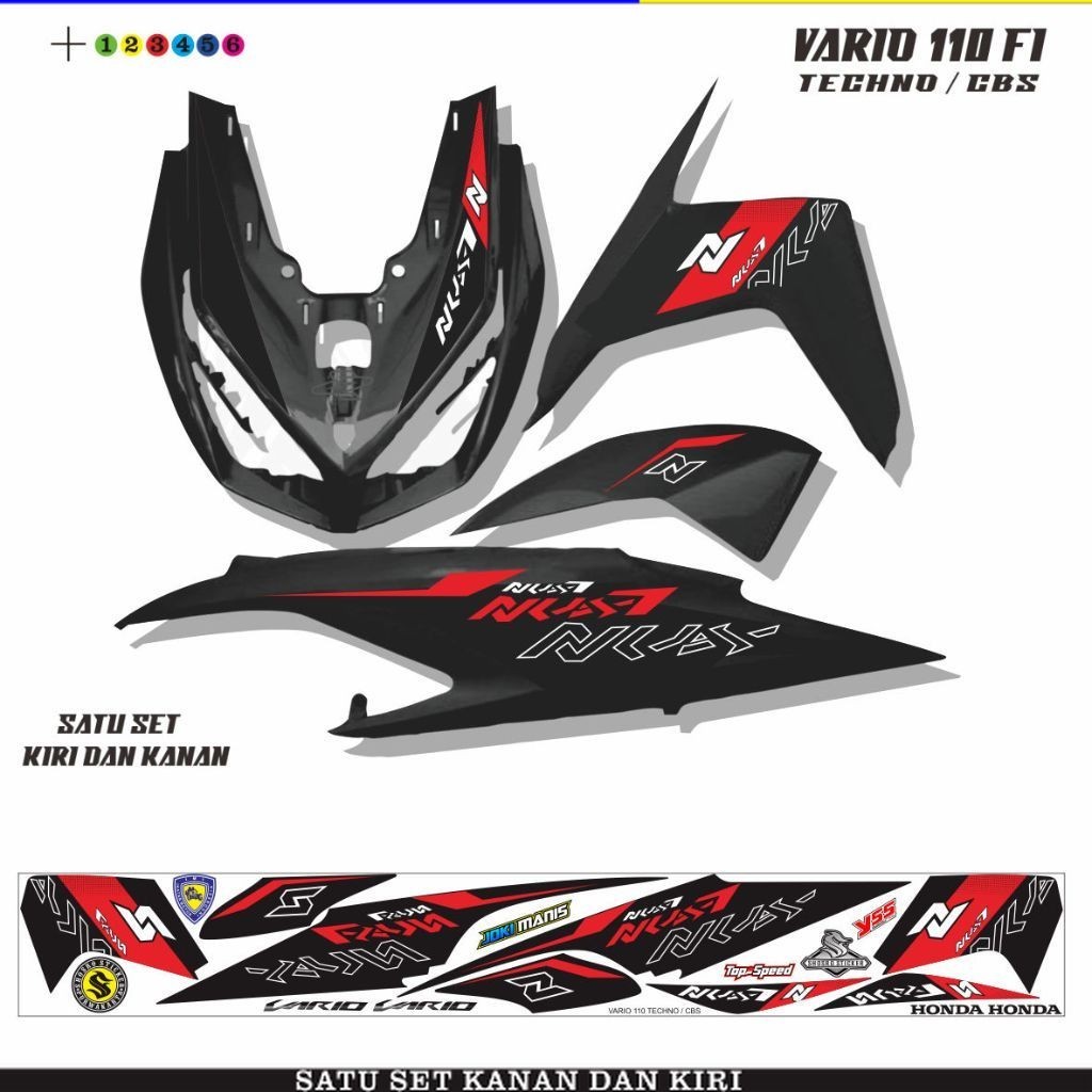 Jual STIKER VARIASI MOTOR STRIPING MOTIF STRIPING VARIO CBS 110 ...