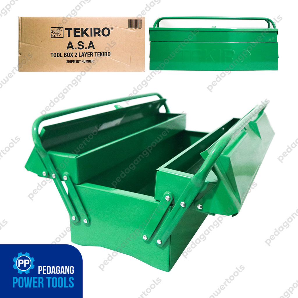 Jual TEKIRO ST-TB2339 Tool Box Besi 2 Susun Metal Toolbox Kotak Perkakas Toolkit Tempat Kunci ...