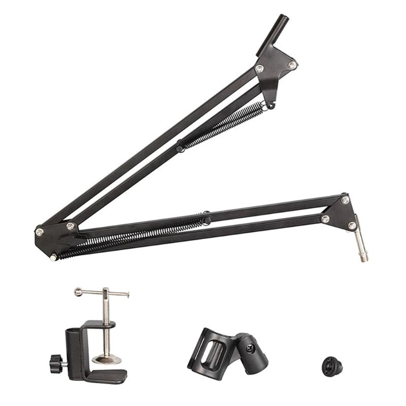Jual Large Microphone Boom Arm Mic Stand Adjustable Clip Studio ...