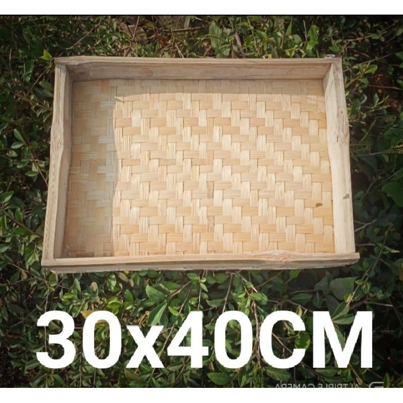 Jual tampah bambu persegi panjang/tampang tumpeng/nampan bambu BTK ...