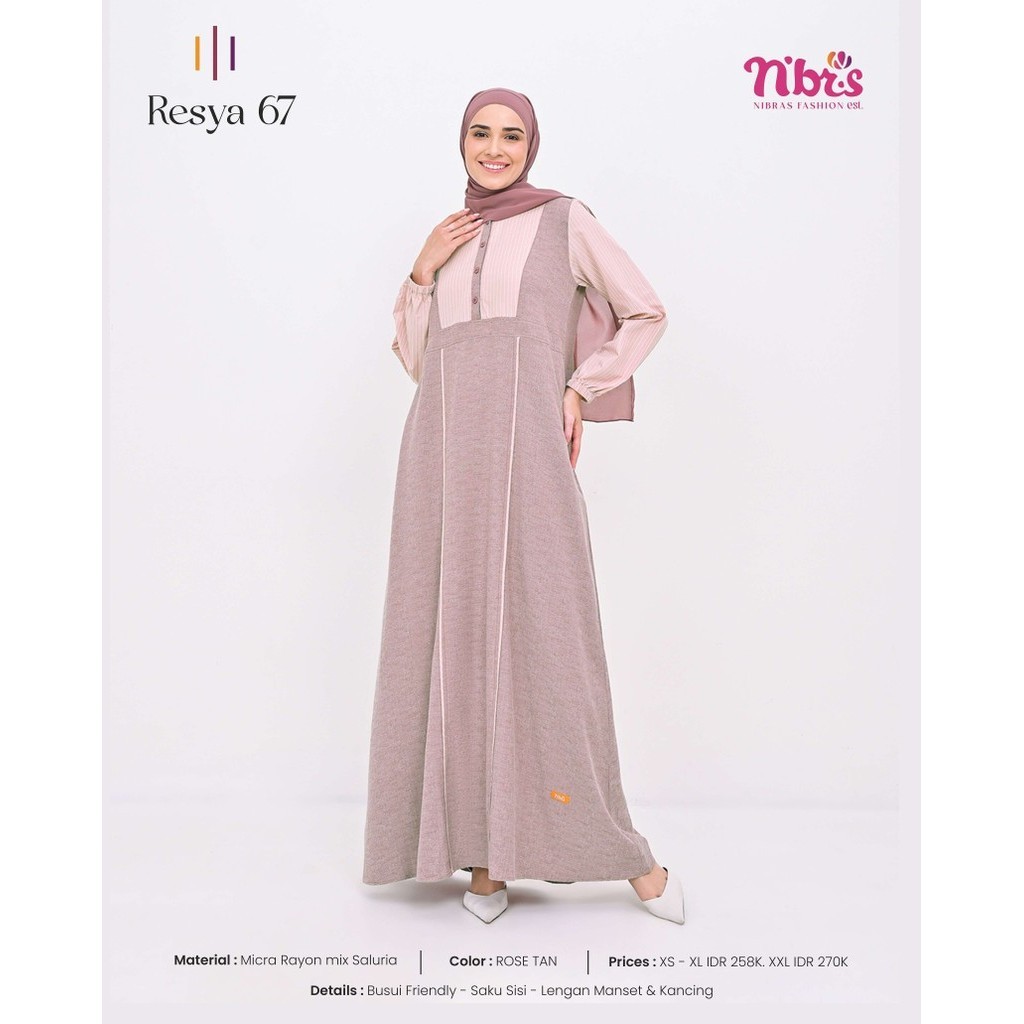 Jual Resya 67 Gamis Model Simpel Wanita Dewasa Bahan Rayon Halus Adem ...