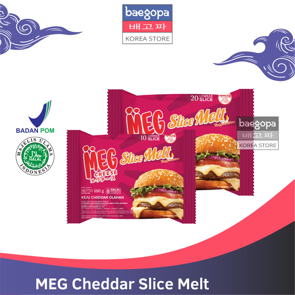 Jual MEG CHEESE Keju Cheddar Slice Melt 20 Lembar Halal | Easy Melt ...