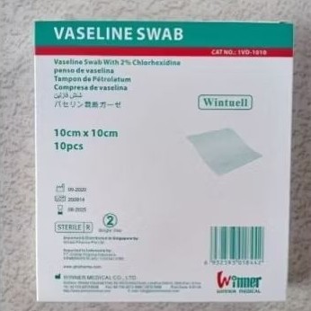 Jual Vaseline Swab Winner 10x10cm / Kassa Pembalut Luka Winner BOX ...