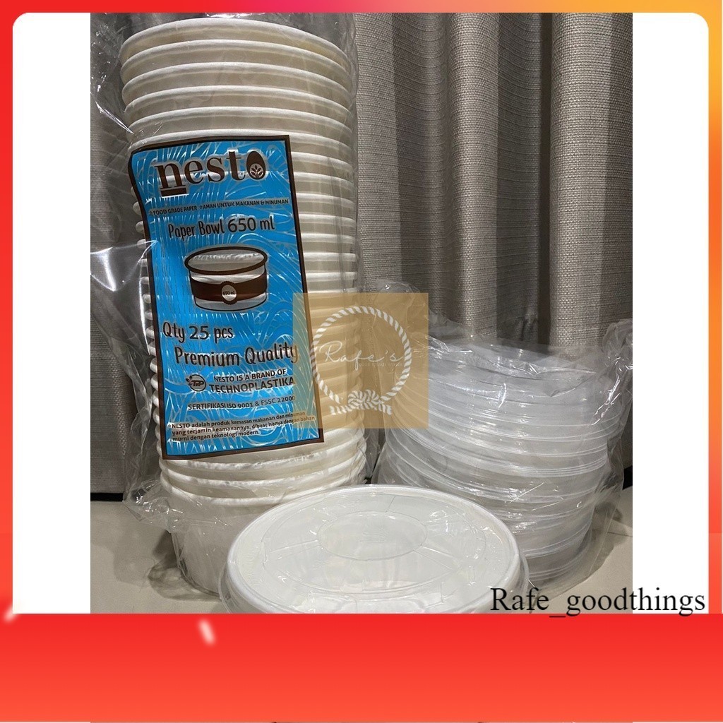 Jual PAPER BOWL 650/800 ML TEMPAT RICE BOWL | Shopee Indonesia