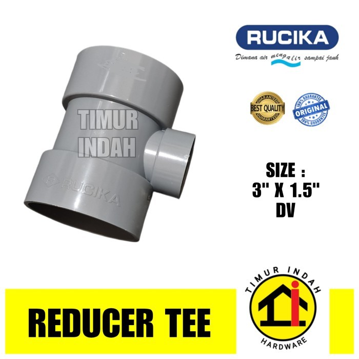 Jual Tee 3" x 1 1/2" DV / Reducer Tee 3" x 1 1/2" DV - RUCIKA | Shopee ...